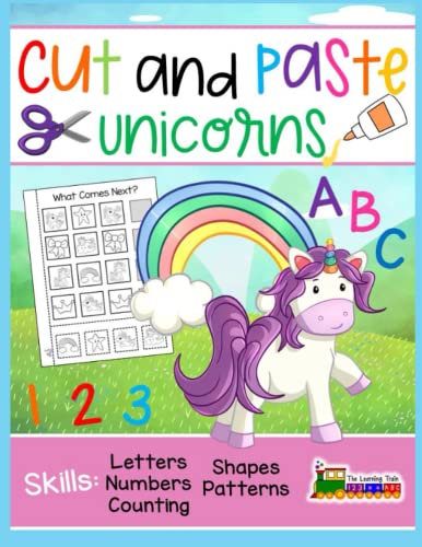 Cut and Paste: Unicorns Scissor Skills Activity Workbook for Toddlers ...