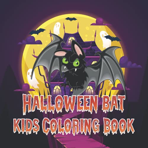 Halloween Bat Kids Coloring Book: Cute Halloween Bats Colouring Pages ...