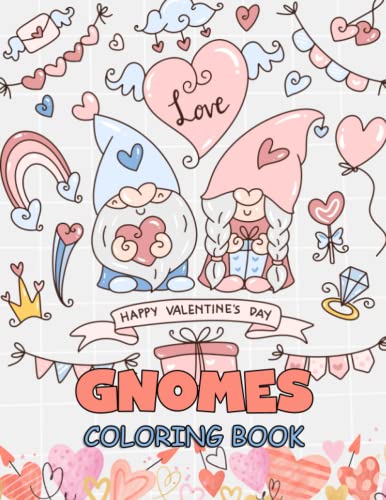 Love Gnomes Coloring Book: 30 Beautiful Cute Garden Gnome Couple ...