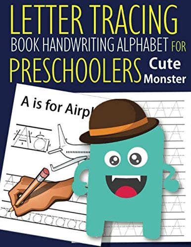 Letter Tracing Book Handwriting Alphabet for Preschoolers Cute Monster ...