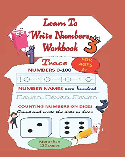 Learn to Write Numbers Workbook: Number Tracing Books for kids ages 3-5 ...
