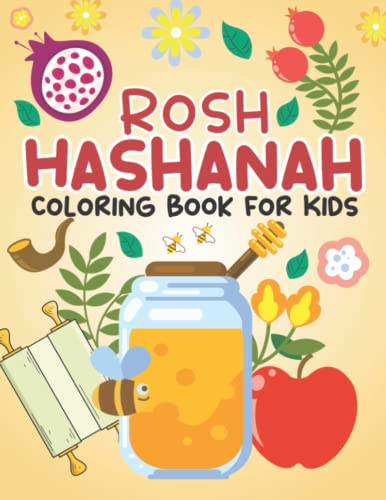 Rosh Hashanah Coloring Book For Kids: Yom Kippur and Rosh Hashanah ...