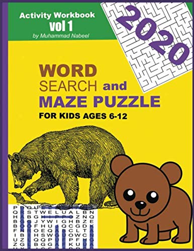 Word Search and Maze Puzzle for Kids Ages 6-12 – Vol 1: Puzzle Activity ...