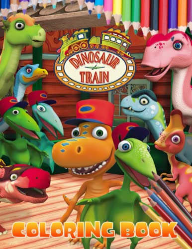 Dinosaur Coloring Book: Awesome The Train Designs Books For Adult And ...