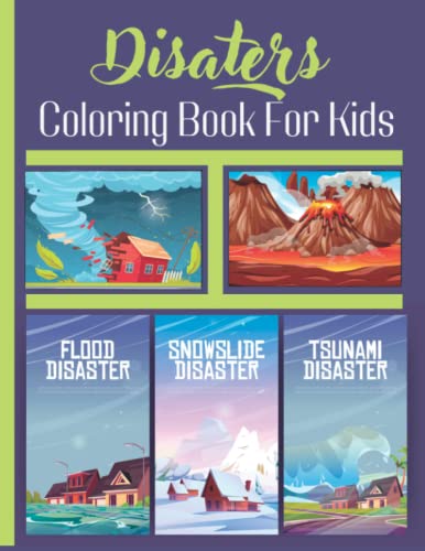 Natural Disasters Coloring Book For Kids: Tsunami, Hurricane, Tornado ...