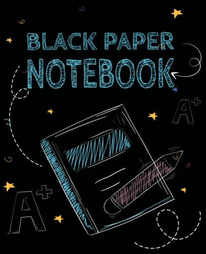 Black Paper Notebook With Lined Pages, Black Paper Sketchbook, And ...