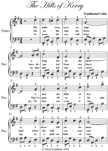 Hills of Kerry Easy Piano Sheet Music by Traditional Celtic | Goodreads