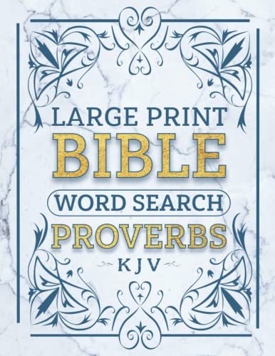 Large Print Bible Word Search: Proverbs Bible Verse Activity Book for ...