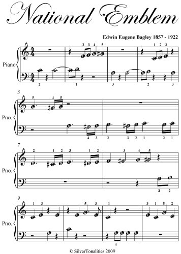 National Emblem Beginner Piano Sheet Music by Edwin Bagley | Goodreads
