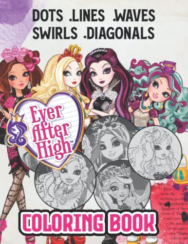 Ever Dots Lines Waves Swirls Diagonals Coloring Book: Relaxation And ...