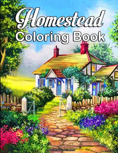 Homestead Coloring Book Adults _MED BOOK: With Country Farm, Country ...
