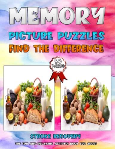 Memory Picture Puzzles Spot The Difference Book For Adults Large Print ...