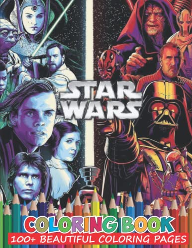 Stár Wars Coloring Book: WITH 100+ Unique and Beautiful Coloring Pages ...