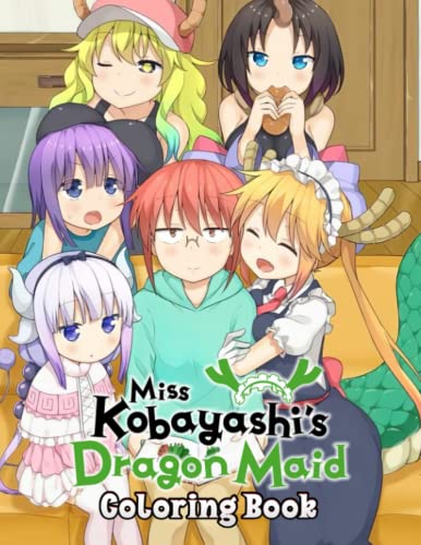 Miss Coloring Book: Art A Large Print Kobayashis Dragon Challenging ...