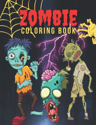 Zombie Coloring Book: Horror, Spooky & Creepy Coloring Book For Stress ...