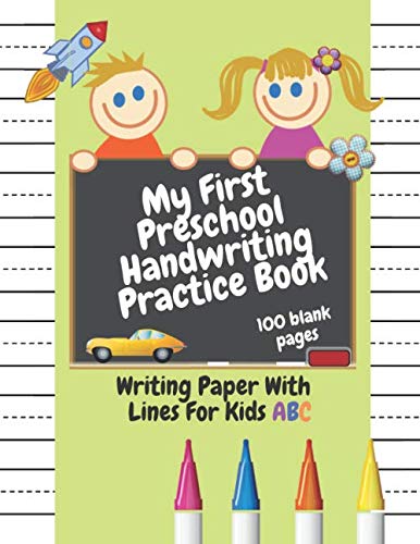 My First Preschool Handwriting Practice Book Writing Paper With Lines ...