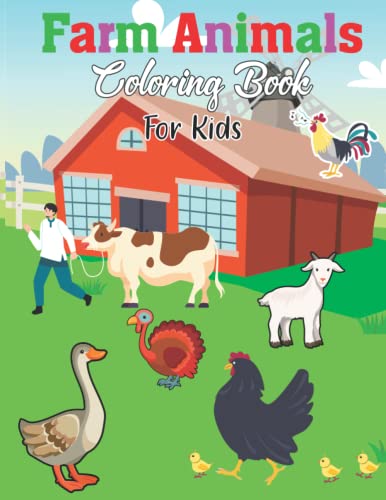 Farm Animal Coloring Book For Kids: Fantastic Farm Animals Coloring ...