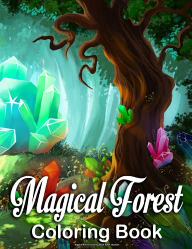 Magical Forest Coloring Book Adult -SouCen: with Cute Fantasy Scenes ...