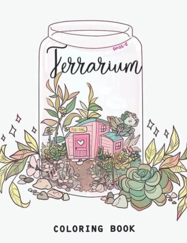 Terrarium Coloring Book: High Quality Illustrations Of Terrarium All ...