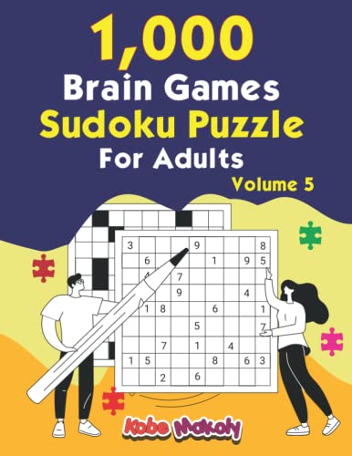 1,000 Brain Games Sudoku Puzzle For Adults – Volume 5: The Ultimate ...