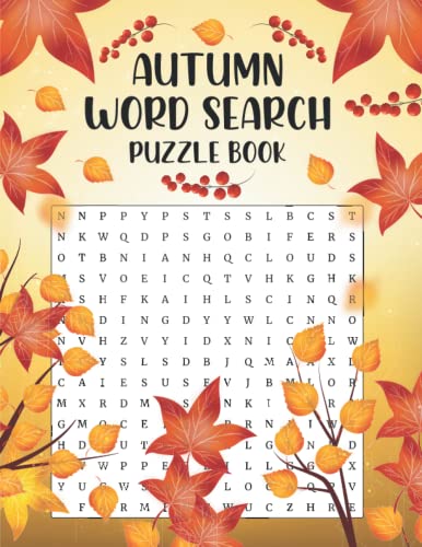 Autumn Word Search Puzzle Book: Find Puzzles Game Autumn Funny Gift ...