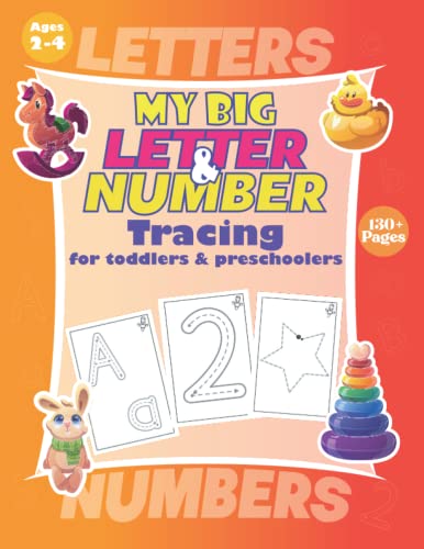 My BIG Letter and number Tracing for Toddlers and Preschoolers ages 2-4 ...