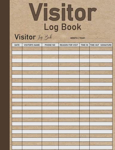 Visitor Log Book: Track And Trace Visitor Log Book | Register | Record ...