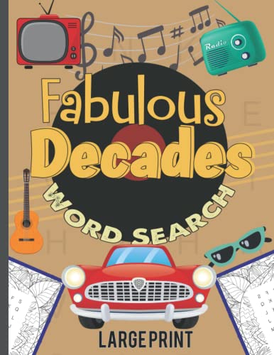 Fabulous Decades Large Print Word Search:: 1950's Word Search Puzzle ...