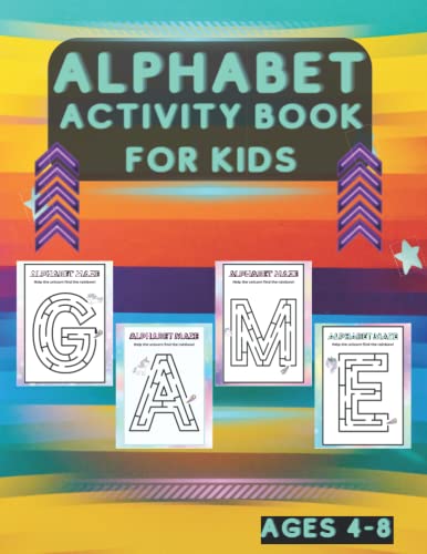 Alphabet Activity Book For Kids Ages 4-8 Years Old: Educational Fall ...