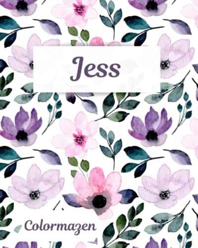 Jess: Personalised Pink and Lilac Flowers Notebook by Colormazen | Goodreads