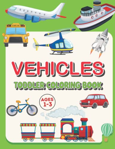 Coloring Book Vehicles for Kids: 32 Fun and Simple Coloring Pages ...