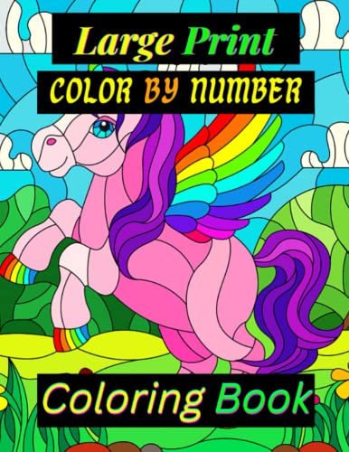 Large Print Color By Number Coloring Book: Easy Large Print Color By ...