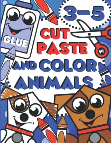 Cut and paste book for kids aged 3-5: Learn Scissor Skills Cute ...