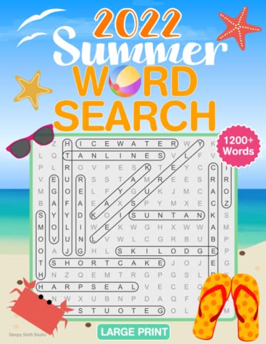 Summer Word Search Large Print: 1200+ Words to Find Fun and Relaxing ...