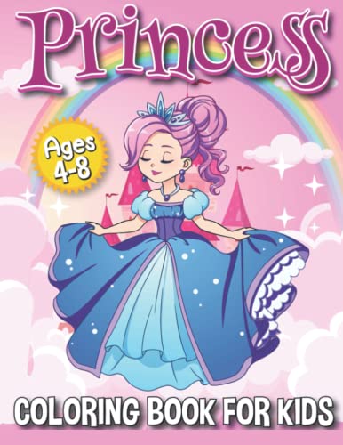 Princess colouring book: For children from 4 to 8 years old. A4 format ...