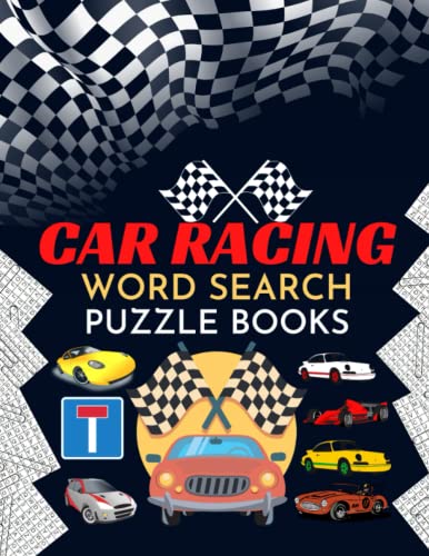 Car Racing Word Search Puzzle Books for Adults: Extra Large Print Huge ...