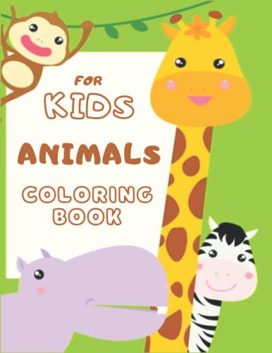 ANIMALS COLORING BOOK FOR KIDS: Cute and Fun Coloring Pages With Cat ...