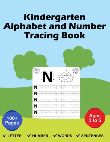 Kindergarten Alphabet and Number Tracing Book age 3-5: A Fun Practice ...