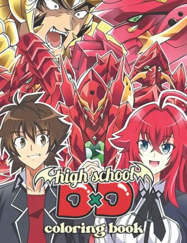 Highschool Coloring Book: Premium Relaxation Dxd Inspirational Birthday ...