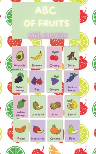 ABC of Fruits: with exercice, Early learning picture book for babies ...