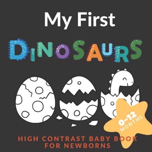 My First Dinosaurs High Contrast Baby Book For Newborns 0-12 Months ...