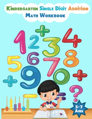 Single Digit Addition Math Workbook: Kindergarten and 1st Grade ...