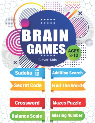 Brain Games for Clever Kids & Mazes For Kids Ages 8-12: Workbook for ...