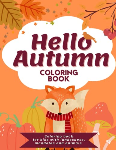 Hello Autumn Kids: Coloring book autumn kids | Autumn coloring book ...