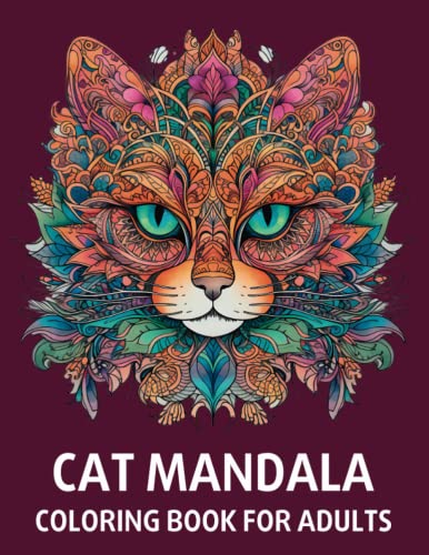 Mandala Cat Coloring Book for Adults - Coloring Book for Adults ...