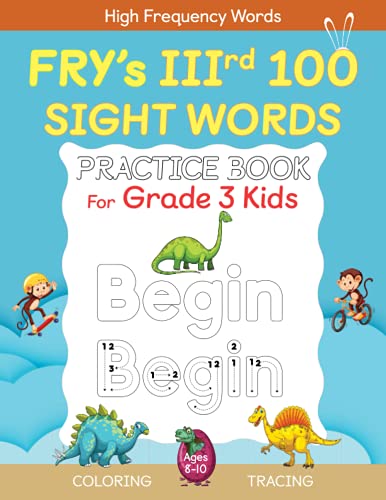 Fry’s Third 100 Sight Words Practice Book For Grade 3 Kids, Fry 3rd 100 ...
