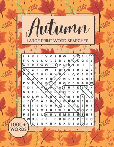 Autumn Large Print Word Searches 1000+ Words: Thanksgiving And ...