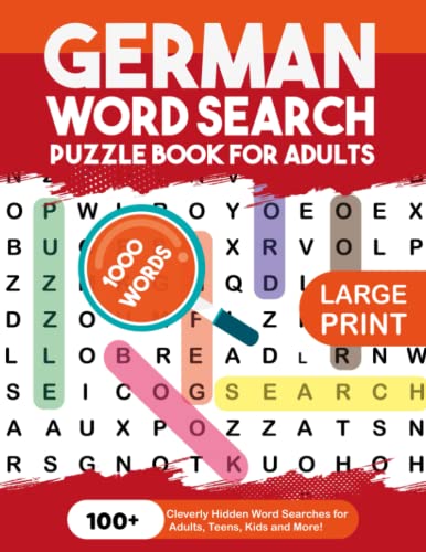 German Word Search Puzzle Book fo Adults: Large Print for Adults in ...