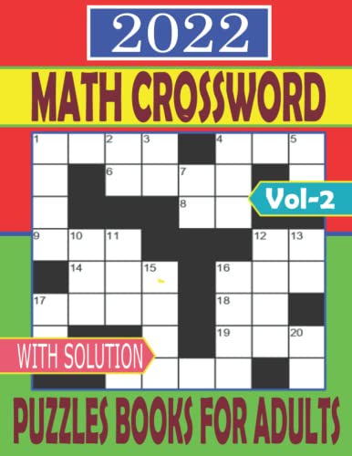 2022 Math Crossword Puzzles Books For Adults Vol-2 With Solution: The ...
