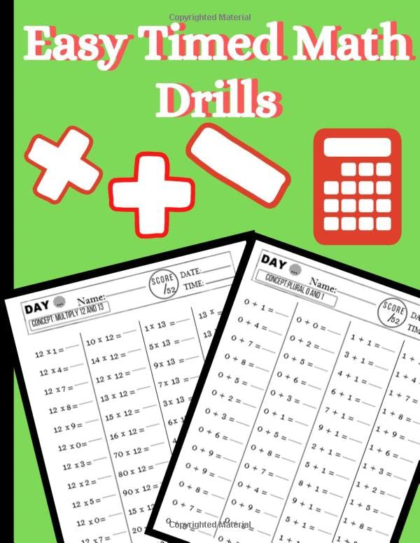 Easy Timed Math Drills: Big Book of Math Practice Problems ...